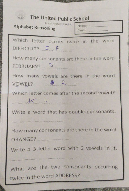 Which letter occurs twice in the word | StudyX