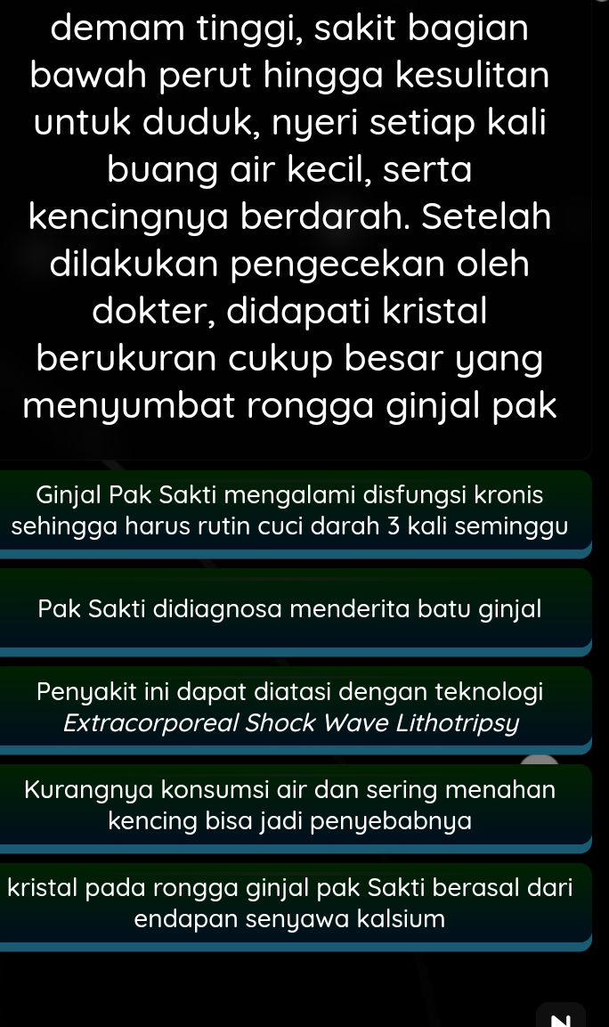 demam tinggi sakit bagian bawah perut hingga | StudyX