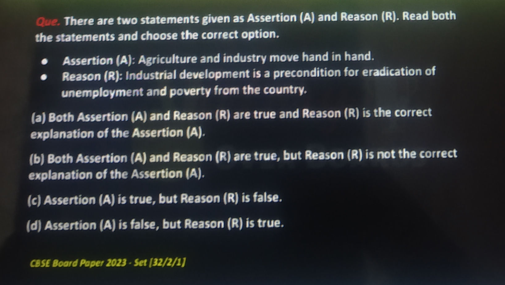 Que. There are two statements given as | StudyX