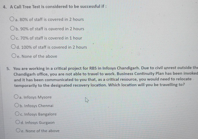 A Call Tree Test is considered to be