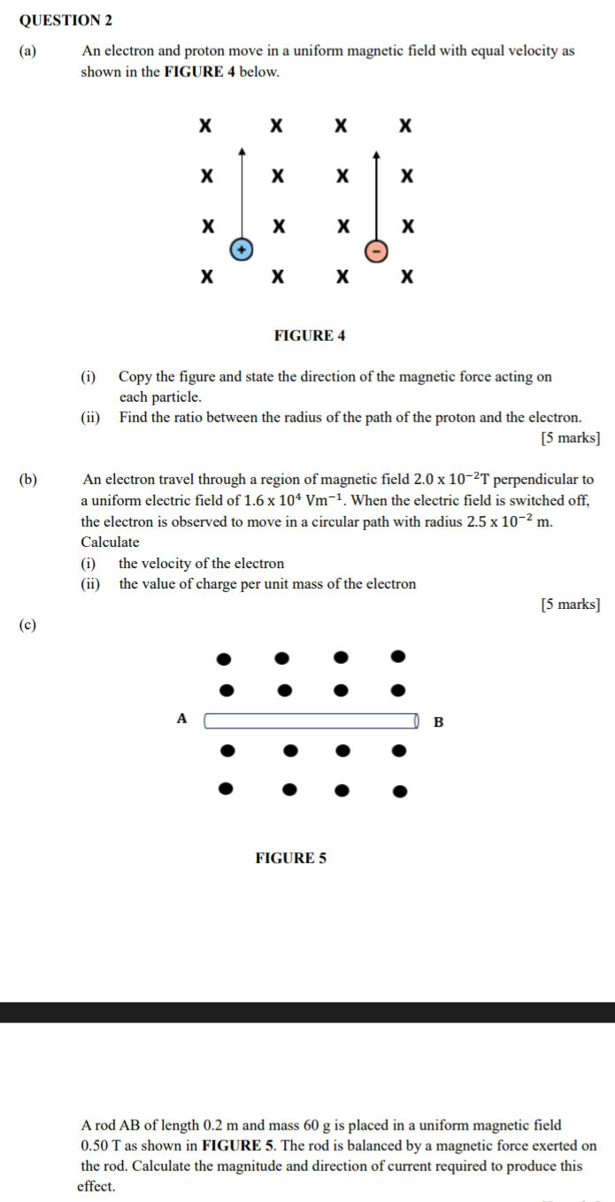 (a) An electron and proton move in a uniform | StudyX