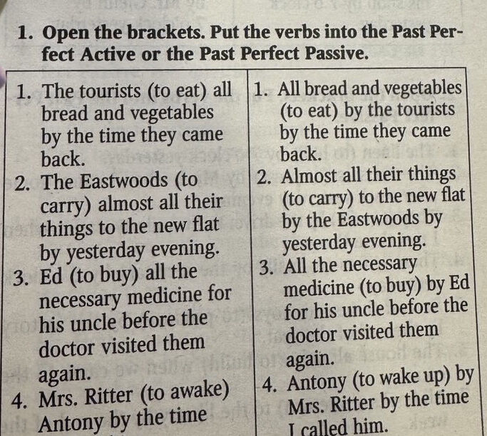 1 Open the brackets Put the verbs into the | StudyX