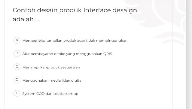 Contoh desain produk Interface desaign | StudyX