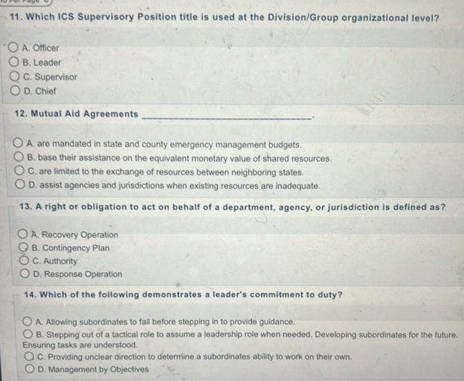 Which ICS Supervisory Position title is used