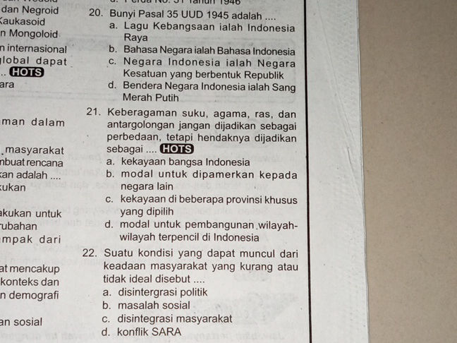 20. Bunyi Pasal 35 UUD 1945 adalah .... a. | StudyX