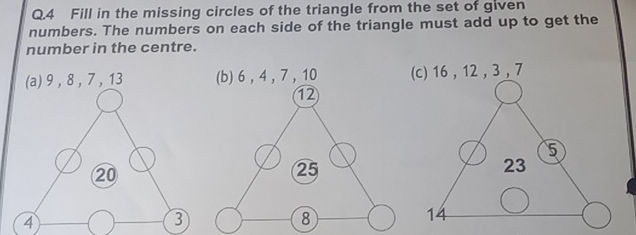 Q4 Fill in the missing circles of the | StudyX