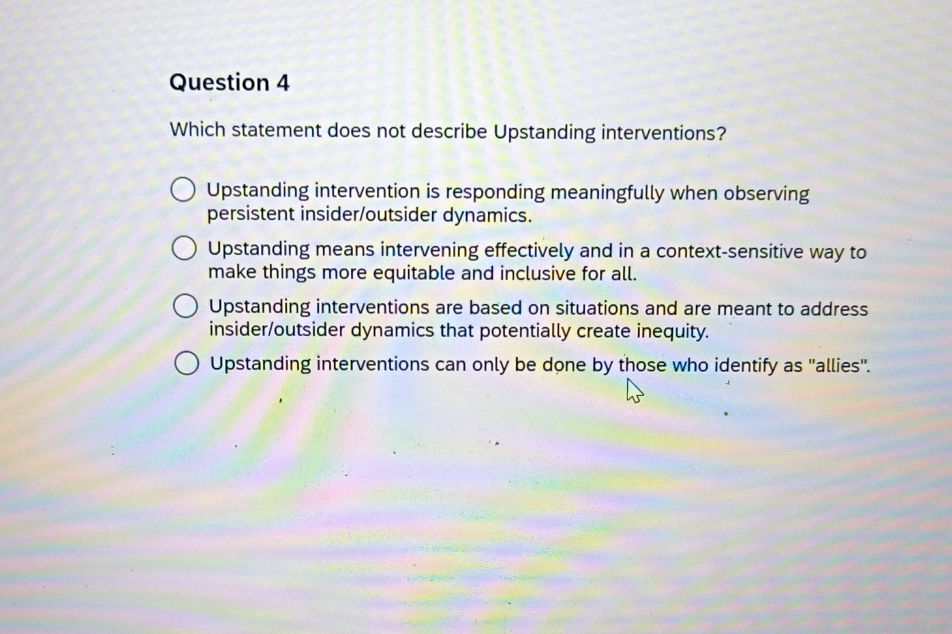Question 4 Which statement does not describe | StudyX