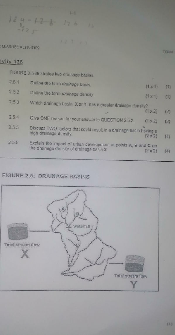 FIGURE 25 illustrates two drainage basins | StudyX