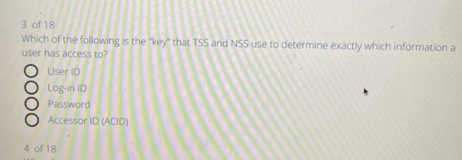 Which of the following is the key that TSS
