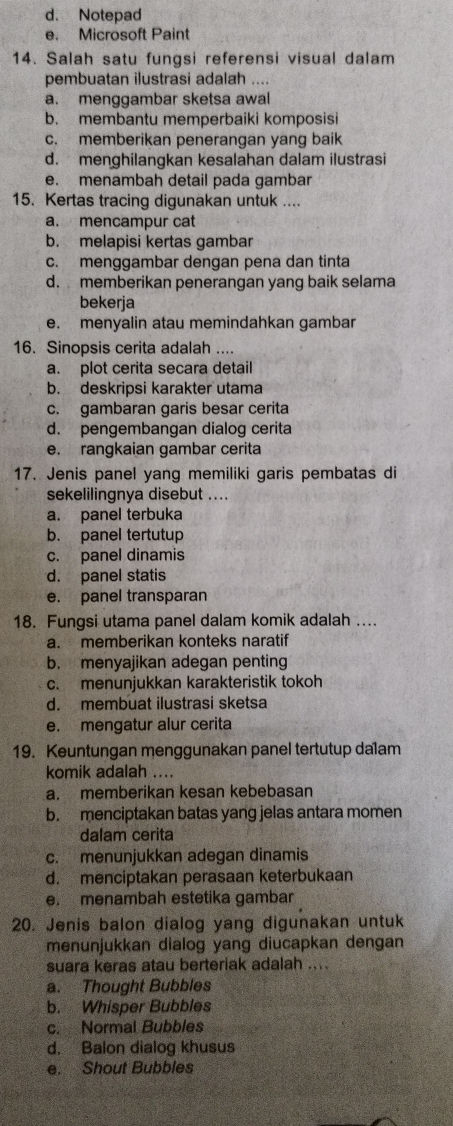14. Salah satu fungsi referensi visual dalam | StudyX