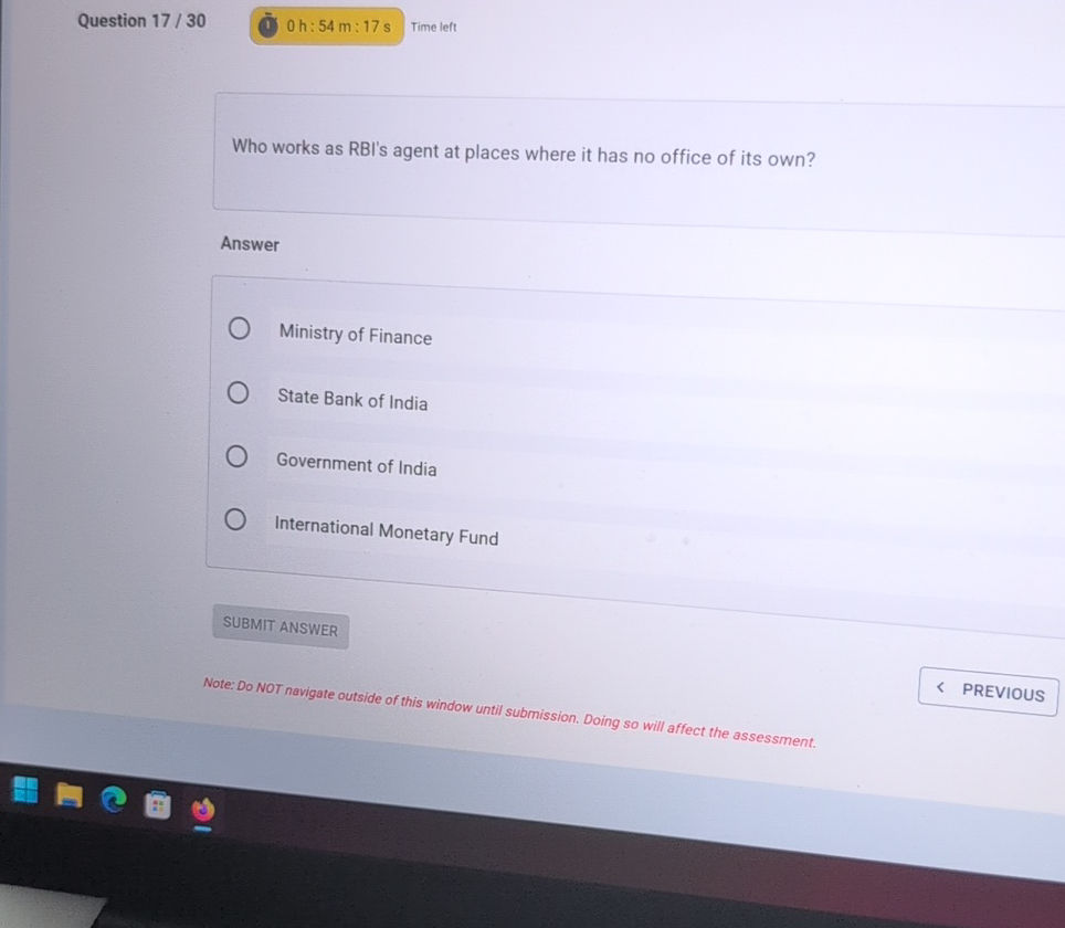 Who works as RBIs agent at places where it | StudyX