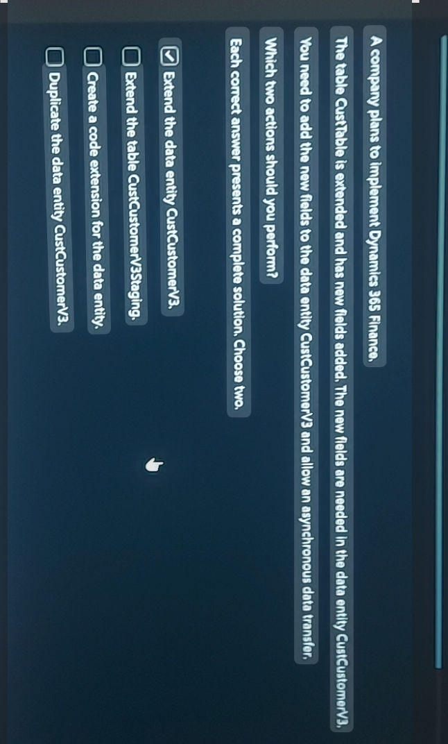 A company plans to implement Dynamics 365 | StudyX