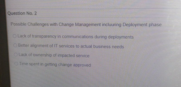 Question No 2 Possible Challenges with | StudyX