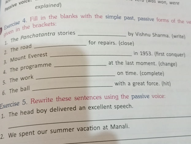 Exercise 4 Fill in the blanks with the | StudyX