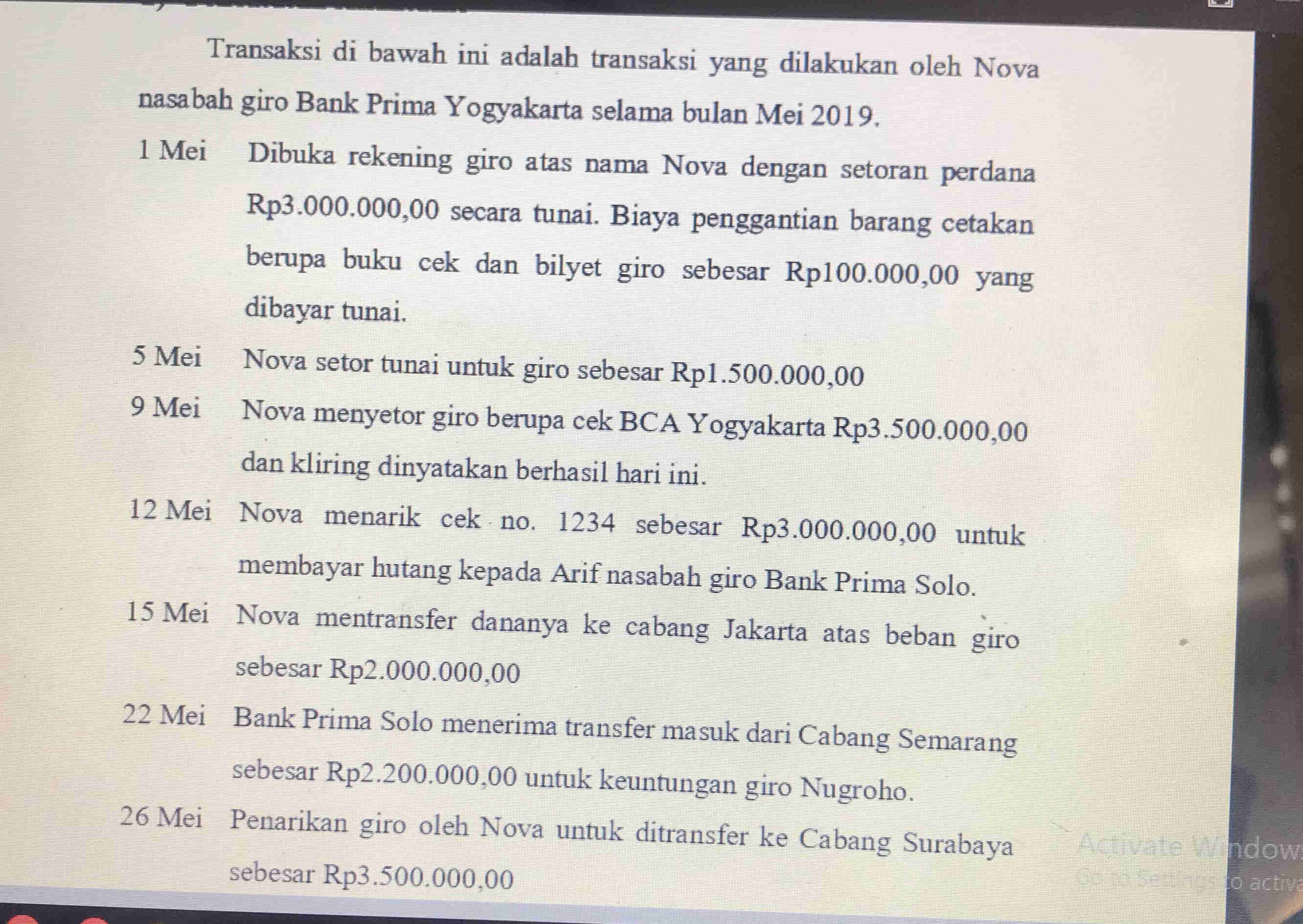 Transaksi di bawah ini adalah transaksi yang | StudyX