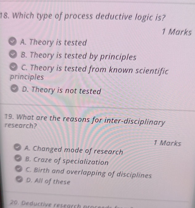 18 Which type of process deductive logic is | StudyX