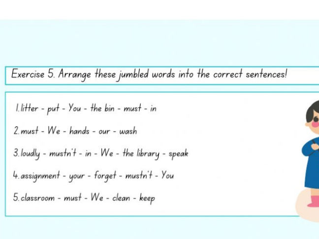 Exercise 5 Arrange these jumbled words into | StudyX