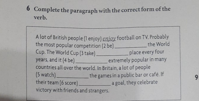 Complete the paragraph with the correct form | StudyX