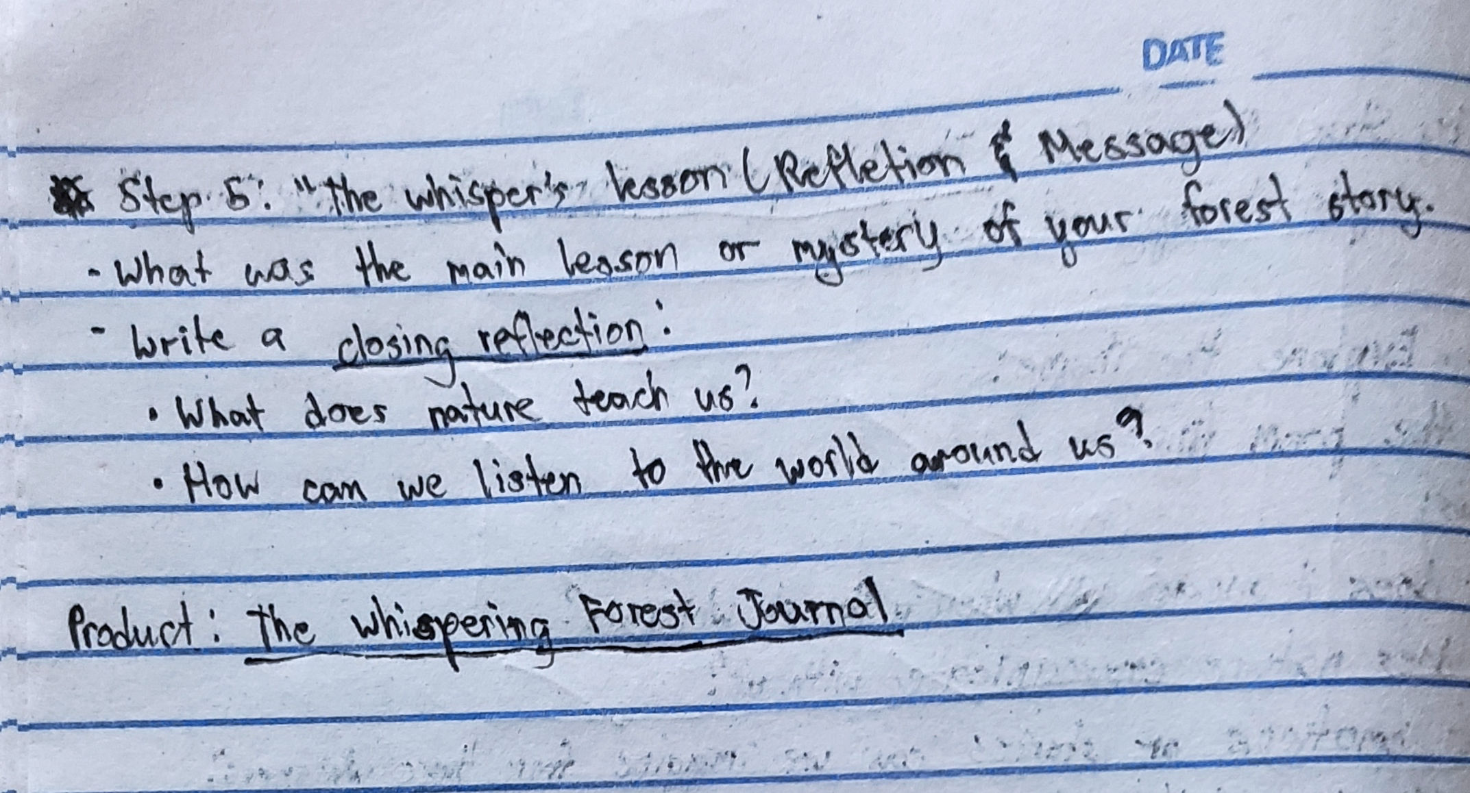 Step 5 the whispers lesson (Reflection | StudyX