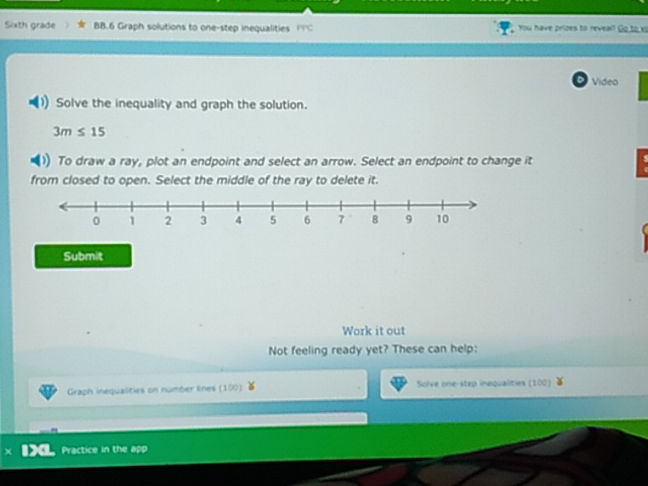 Solve the inequality and graph the solution