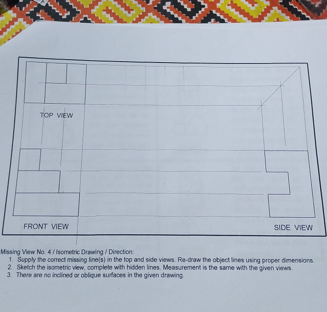 Missing View No 4 / Isometric Drawing / | StudyX