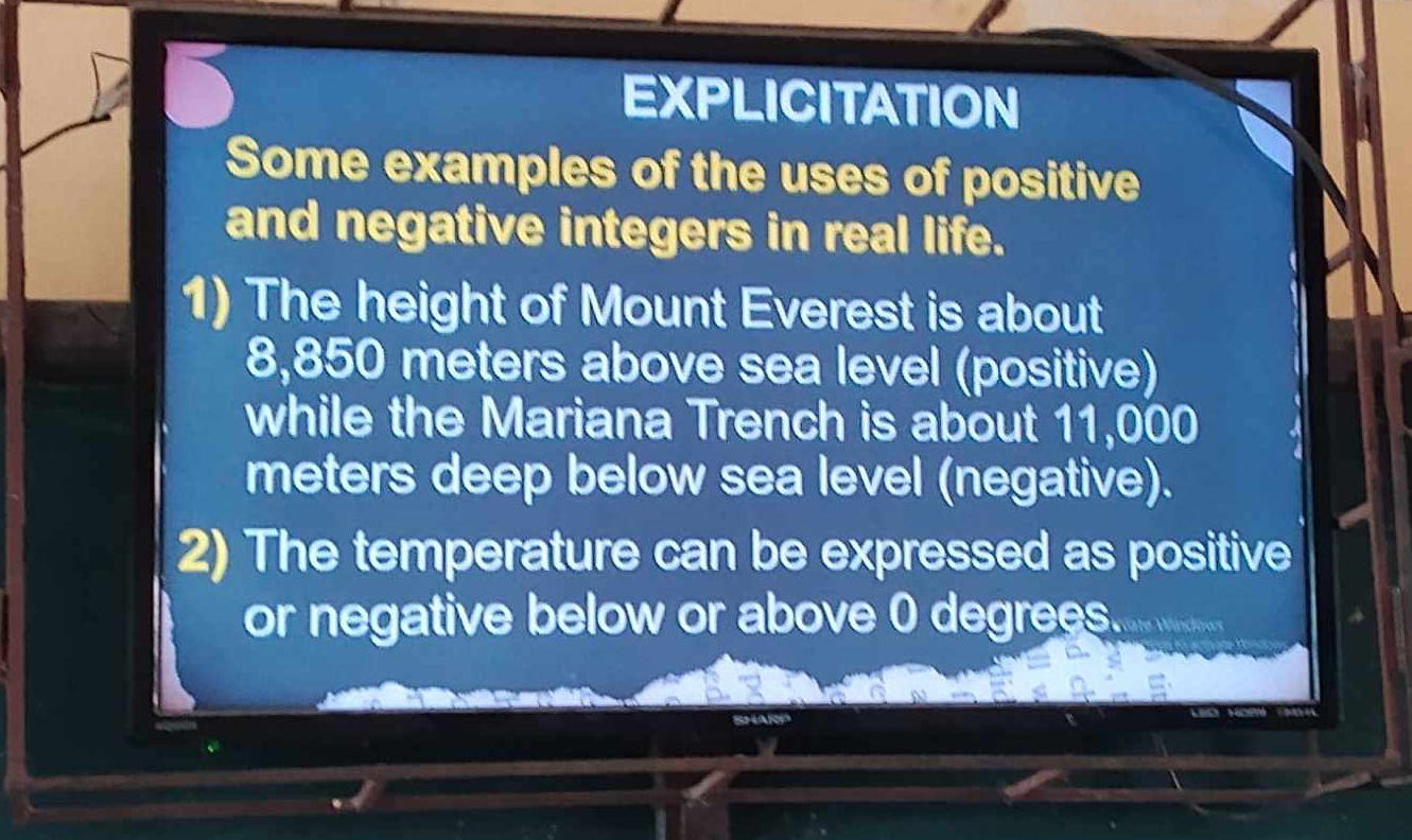 EXPLICITATION Some examples of the uses of | StudyX