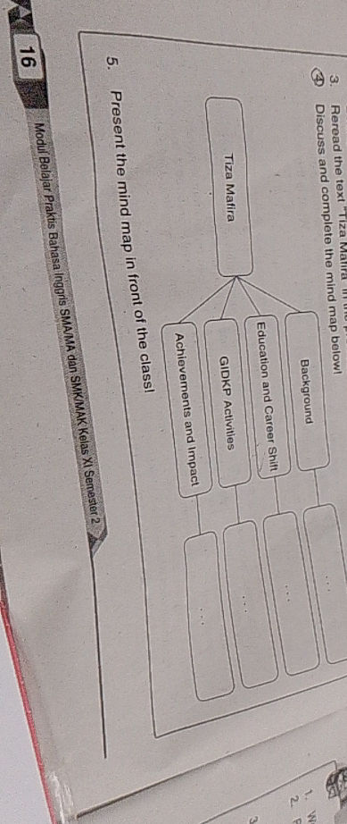 3 Reread the text Tiza Mafira and complete | StudyX