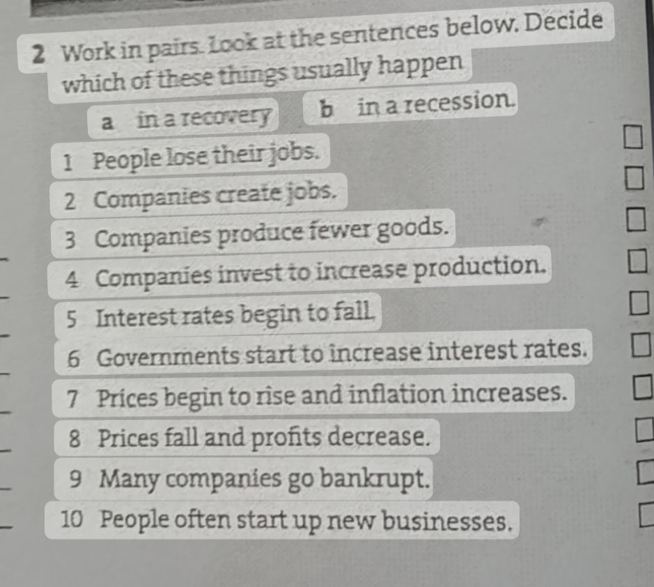 2 Work in pairs Look at the sentences below | StudyX