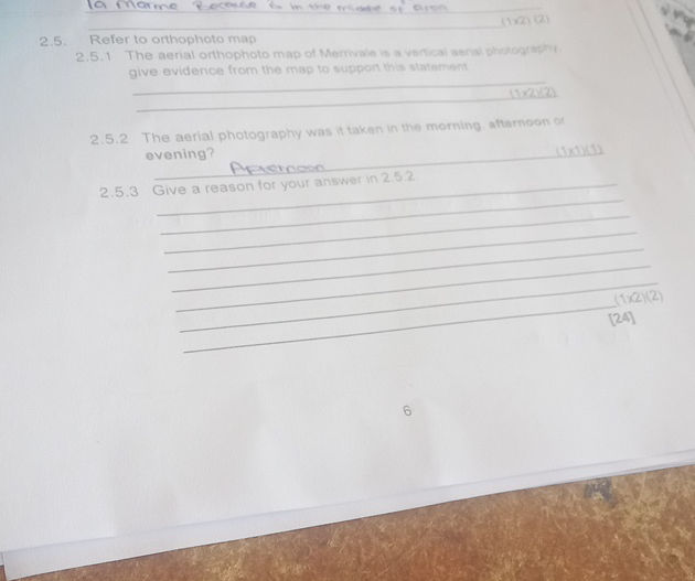 2.5. Refer to orthophoto map 2.5.1 The | StudyX