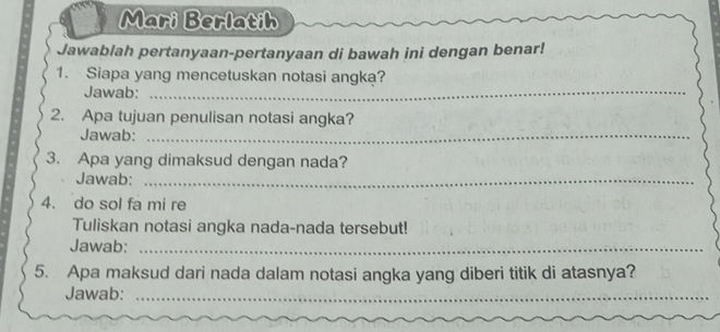 1. Siapa yang mencetuskan notasi angka? | StudyX
