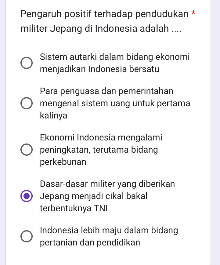 Pengaruh positif terhadap pendudukan militer | StudyX