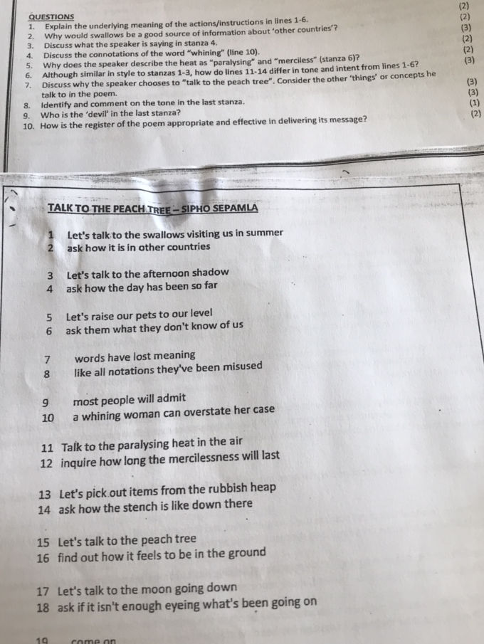 QUESTIONS 1. Explain the underlying meaning | StudyX