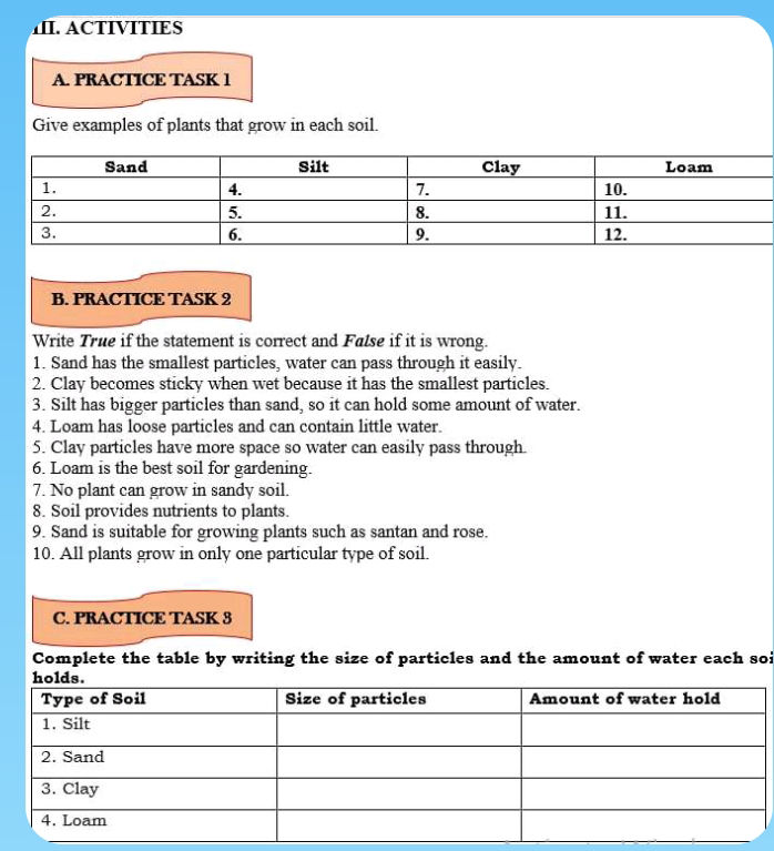 A. PRACTICE TASK 1 Give examples of plants | StudyX