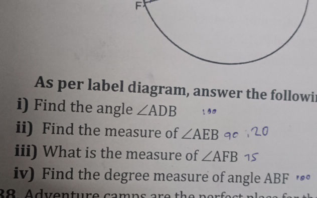 As per label diagram answer the following i) | StudyX