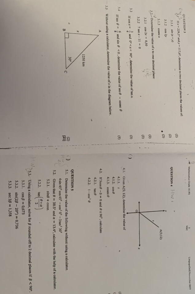 35 Without using a calculator determine the | StudyX