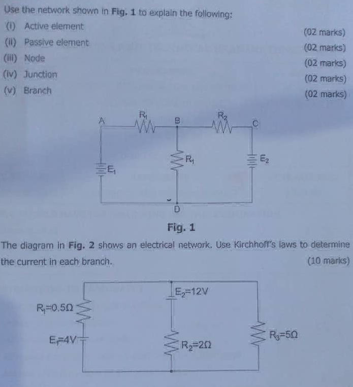Use the network shown in Fig. 1 to explain | StudyX