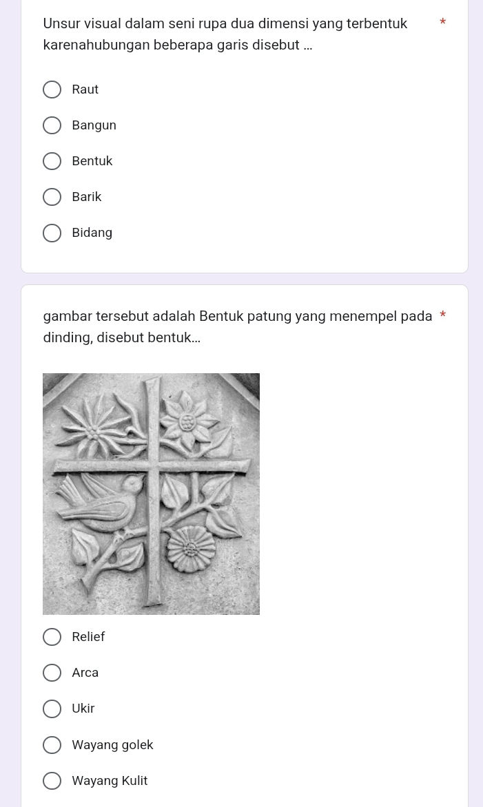 Unsur visual dalam seni rupa dua dimensi | StudyX