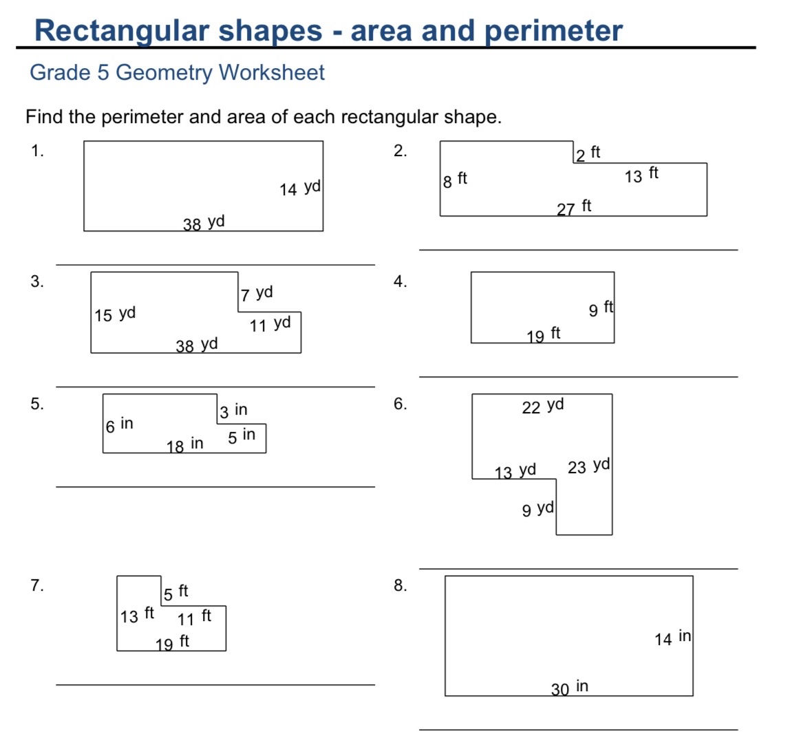 Rectangular shapes - area and perimeter | StudyX