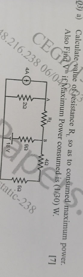 Calculate value of resistance RL so as to | StudyX
