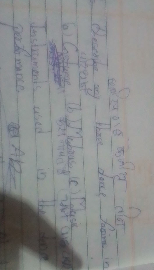 Describe any three dance fairies in Costume | StudyX