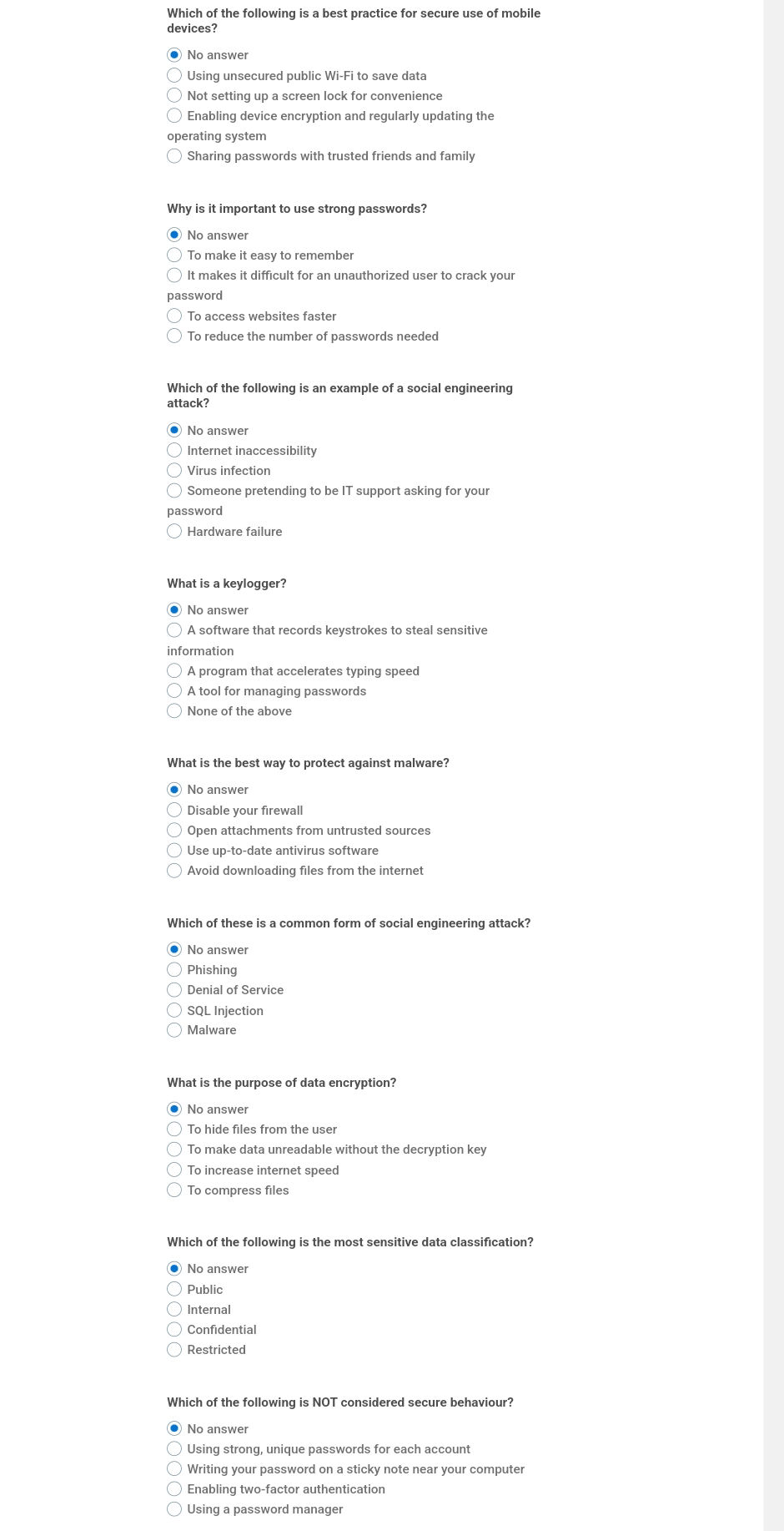 Which of the following is a best practice | StudyX