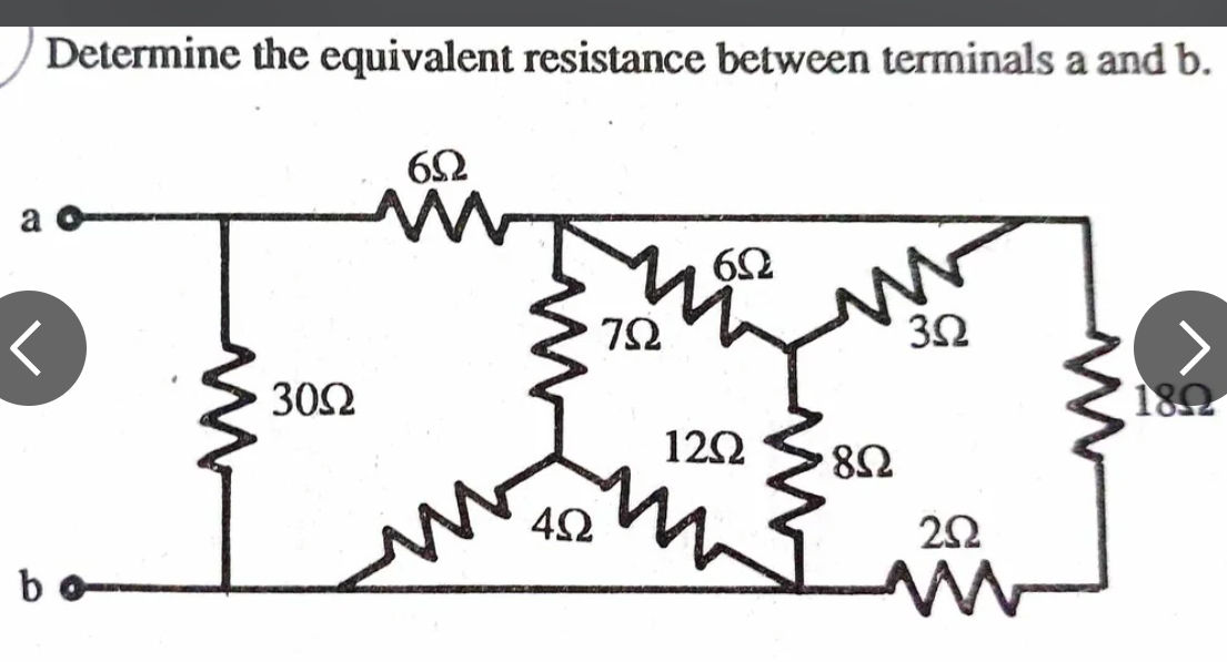 Determine the equivalent resistance between | StudyX