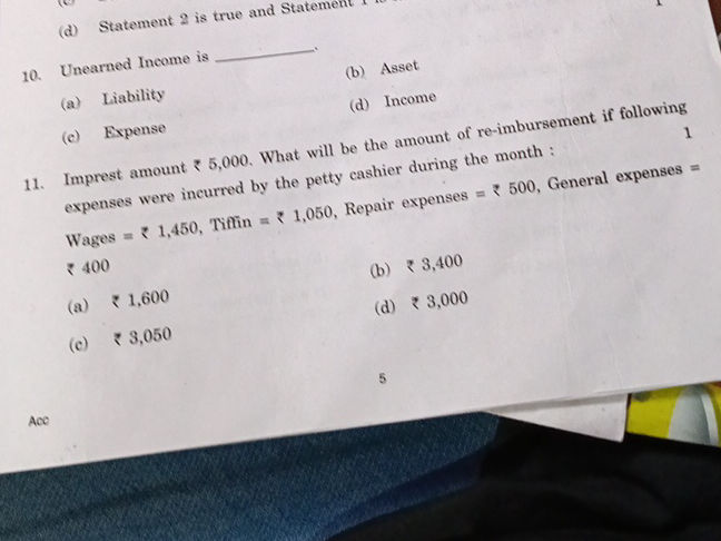 10. Unearned Income is _________ (a) | StudyX