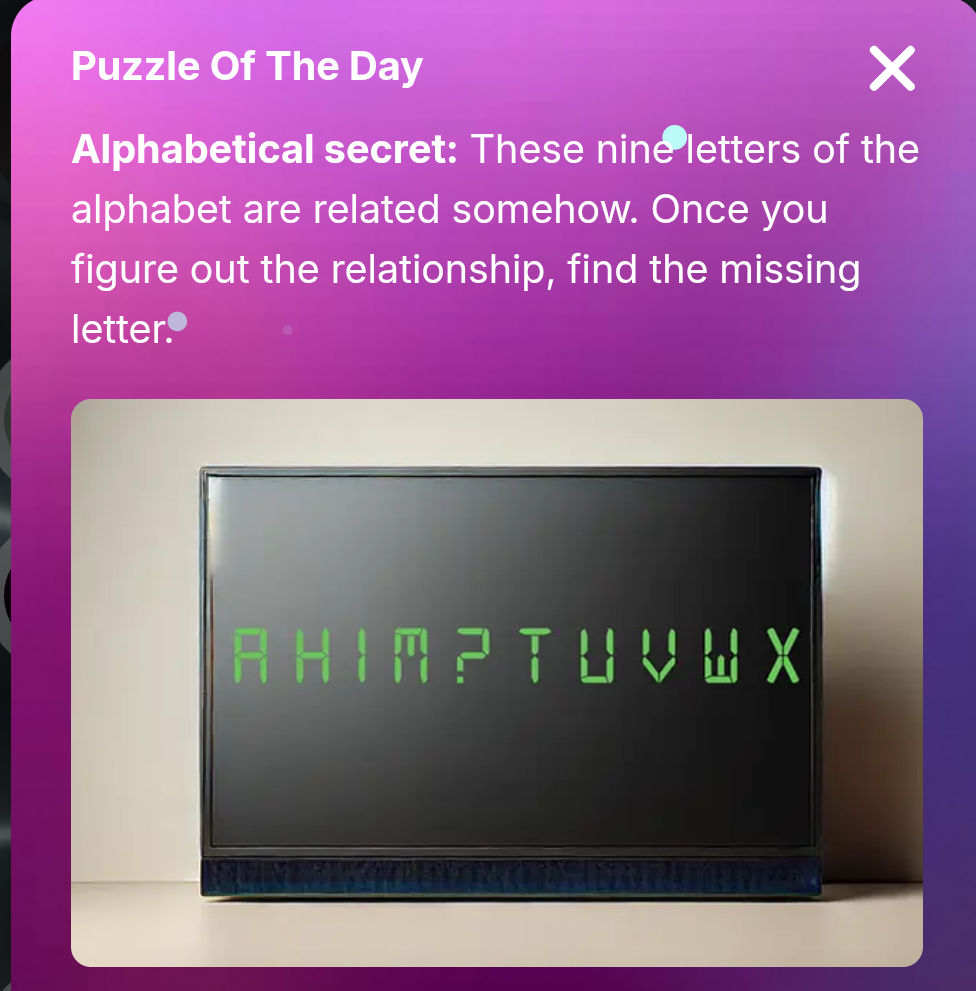 Alphabetical secret These nine letters of | StudyX