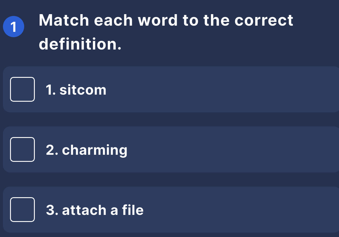 1 Match each word to the correct definition | StudyX