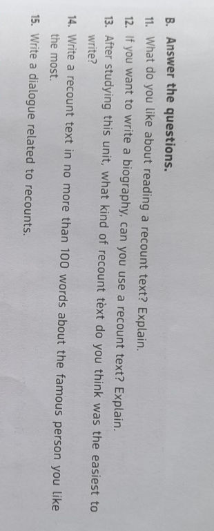 11. What do you like about reading a recount | StudyX