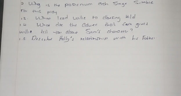 13 What lead Willie to abusing Hild 14 What | StudyX