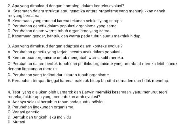2. Apa yang dimaksud dengan homologi dalam | StudyX
