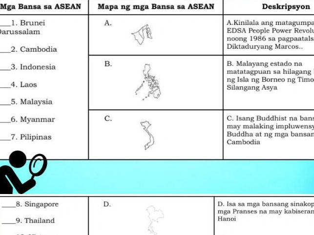 Mga Bansa sa ASEAN Mapa ng mga Bansa sa | StudyX