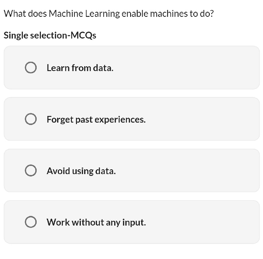 What does Machine Learning enable machines